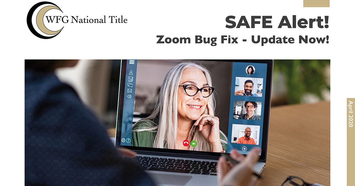 Zoom Bug Fix - Update Now! - WFG National Title