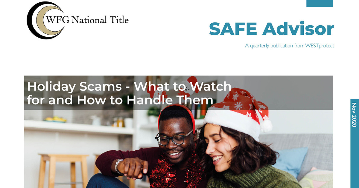 Holiday Scams - What to Watch for and How to Handle Them - WFG National ...