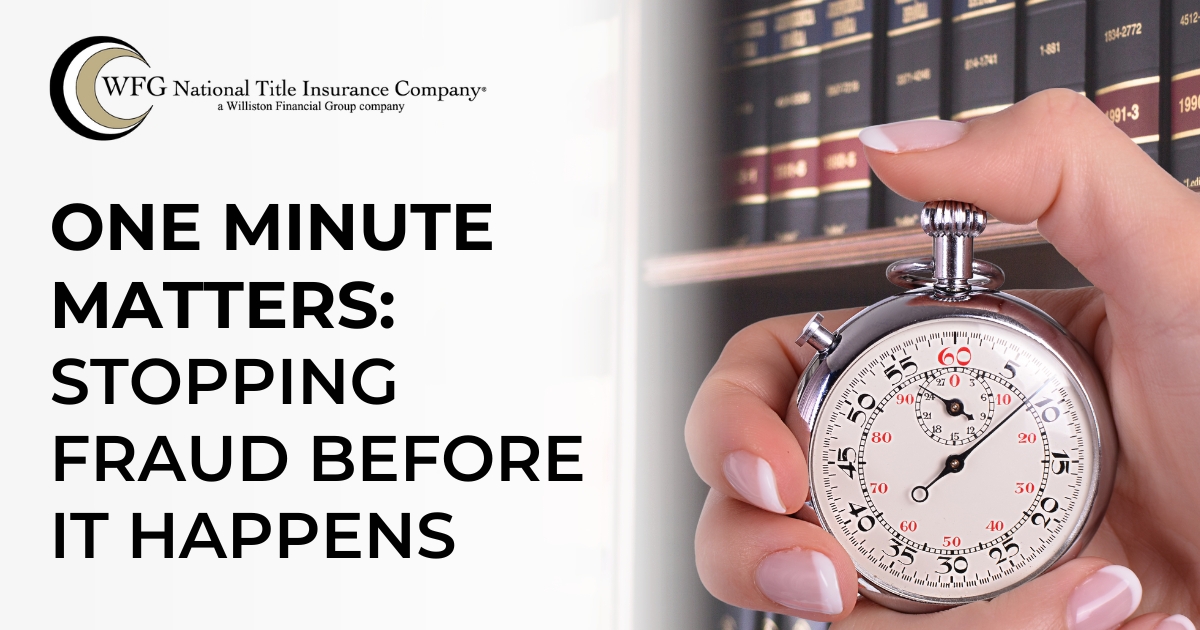 One Minute Matters | Stopping Fraud Before It Happens - WFG National Title